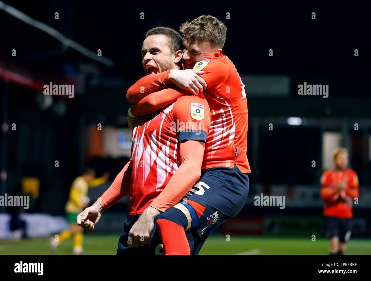 Luton Town's Carlton Morris celebrates scoring their side's first goal ...