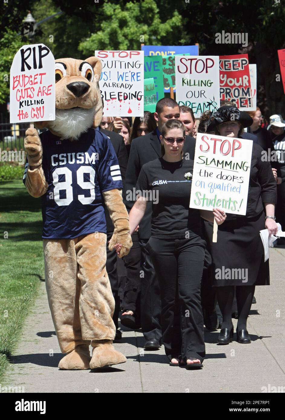 "Crash" the Cougar mascot of California State University, San Marco ...