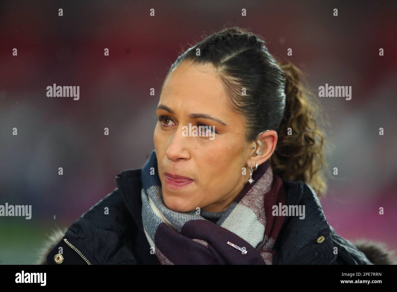 Sunderland, UK. 15th Mar, 2023. Sky Sport presenter Courtney Sweetman ...