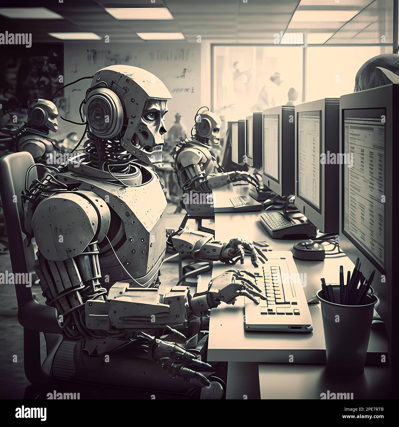 Humanoid programming robot hi-res stock photography and images - Alamy