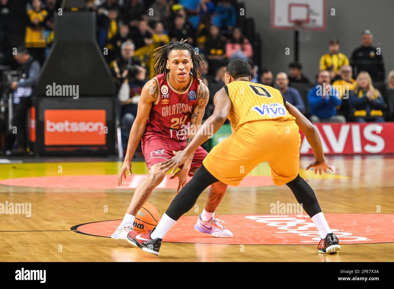 Athens, Greece. 15th Mar, 2023. 24 DARON RUSSELL of Galatasaray Nef ...
