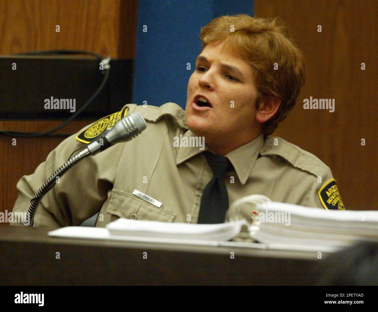 Lois Fraley testifies on the stand as Ricky Wassenaar cross examines ...