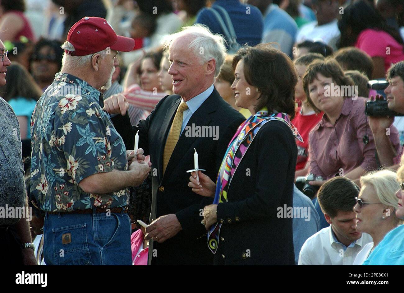 Dan McKinney, left, who lost his wife in the Oklahoma City federal ...