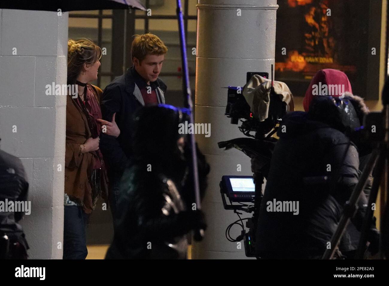 Ed McVey as he plays the part of Prince William as they film scenes for ...