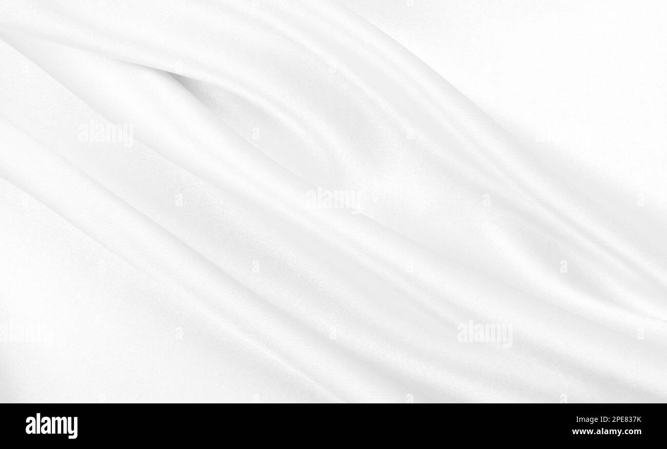 Smooth elegant white silk or satin luxury cloth texture can use as ...