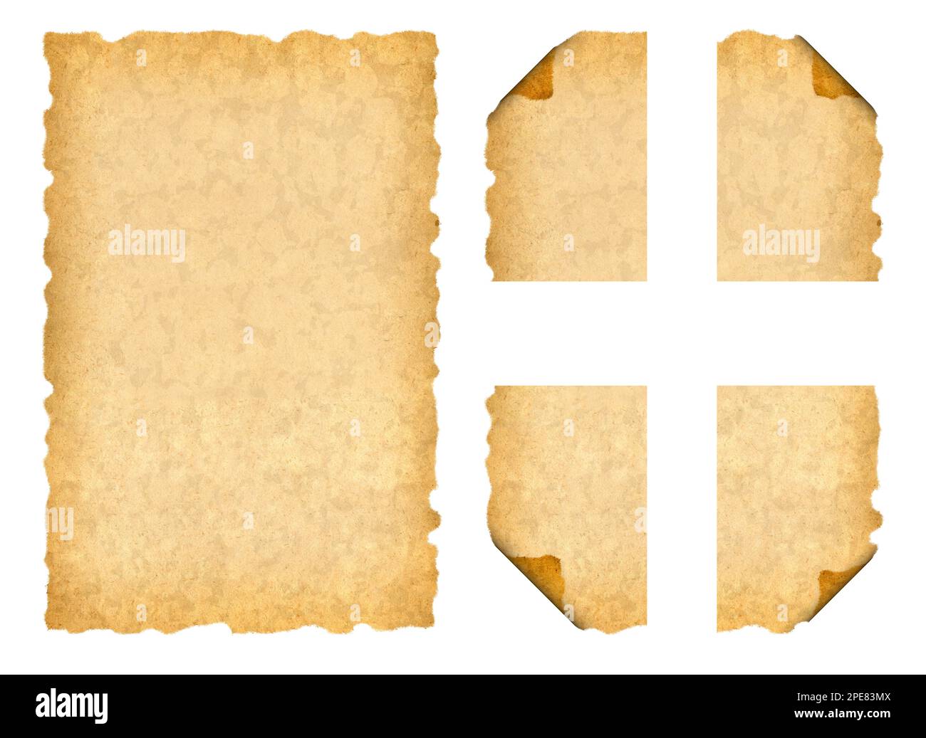 The corner of the paper is folded. Old abstract paper, weathered grunge ...