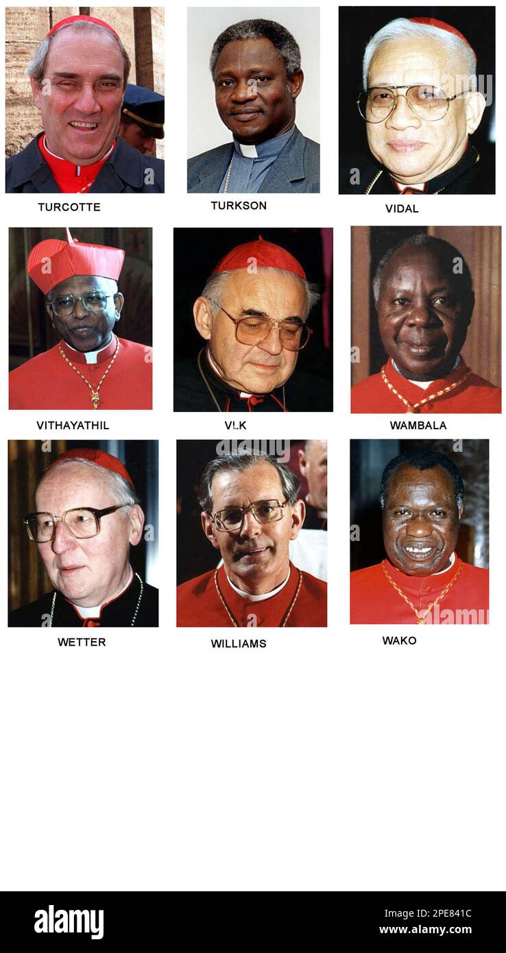 Nine of the 117 cardinals who will be taking part in the Vatican ...