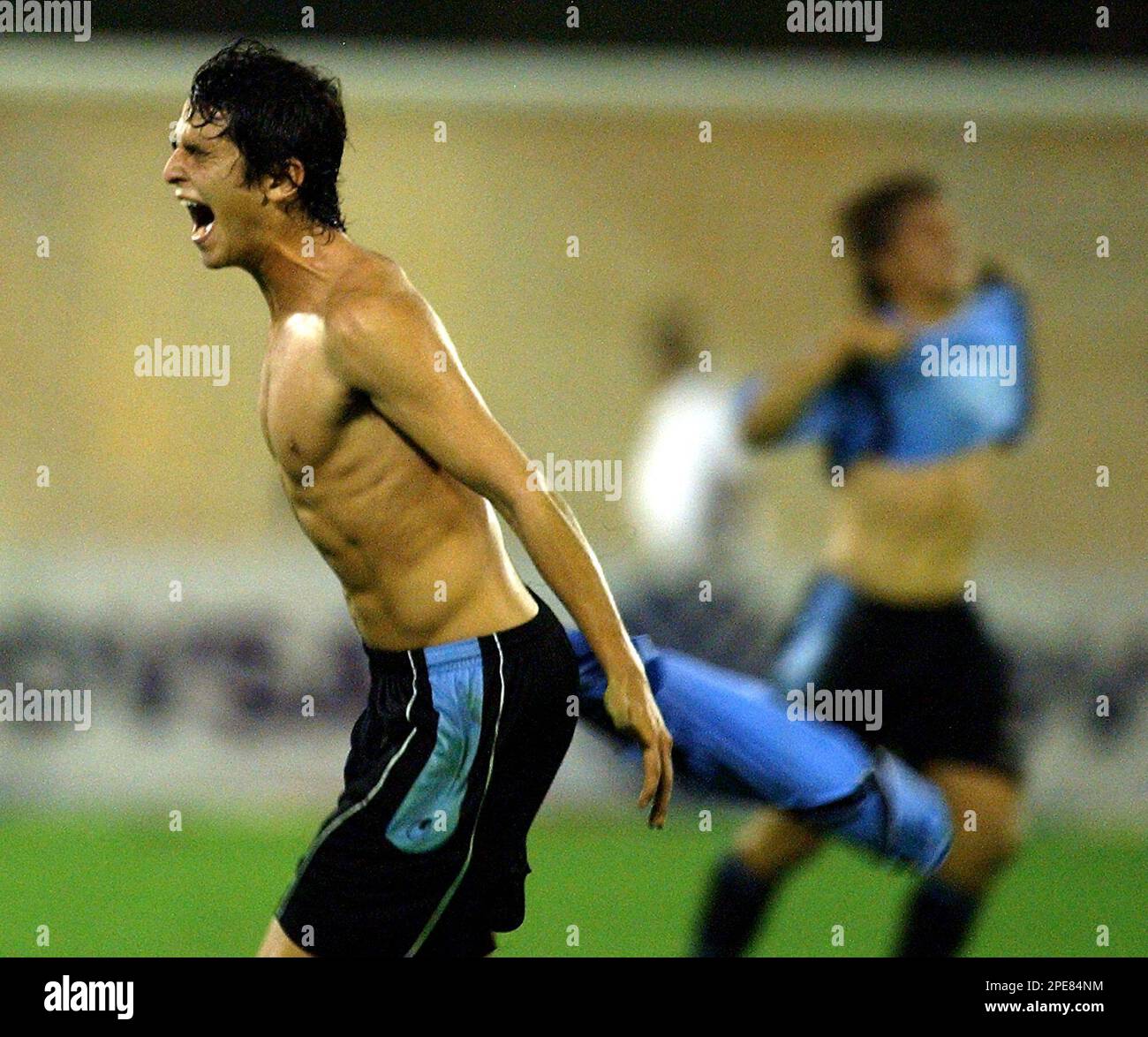 Uruguay's Marcelo Gonzalez celebrates their 1-0 victory against ...
