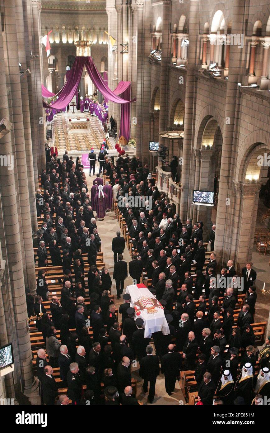 A general view of the funeral of Prince Rainier III of Monaco in the ...