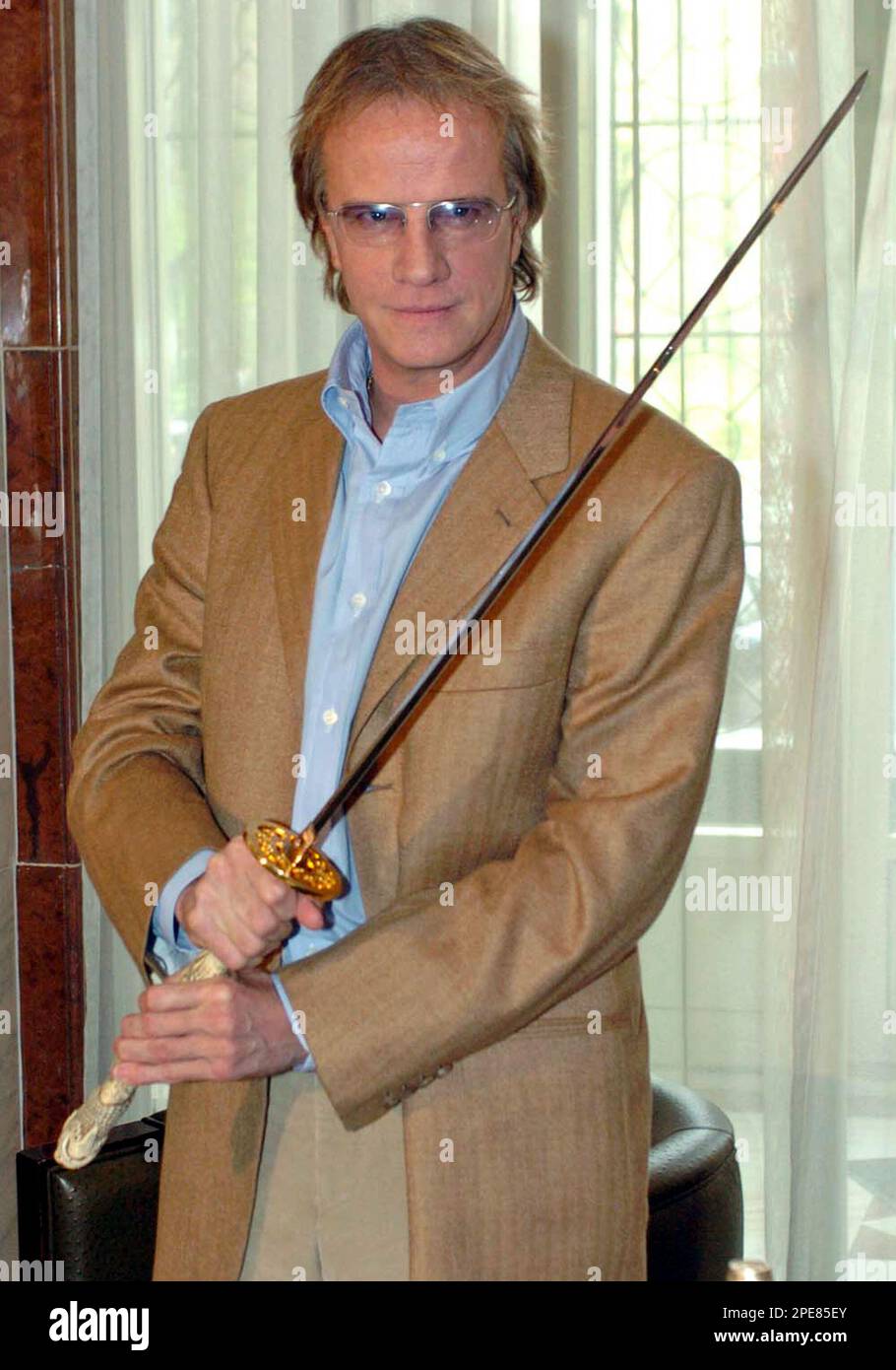 French actor, star of Highlander films, Christopher Lambert shows the ...