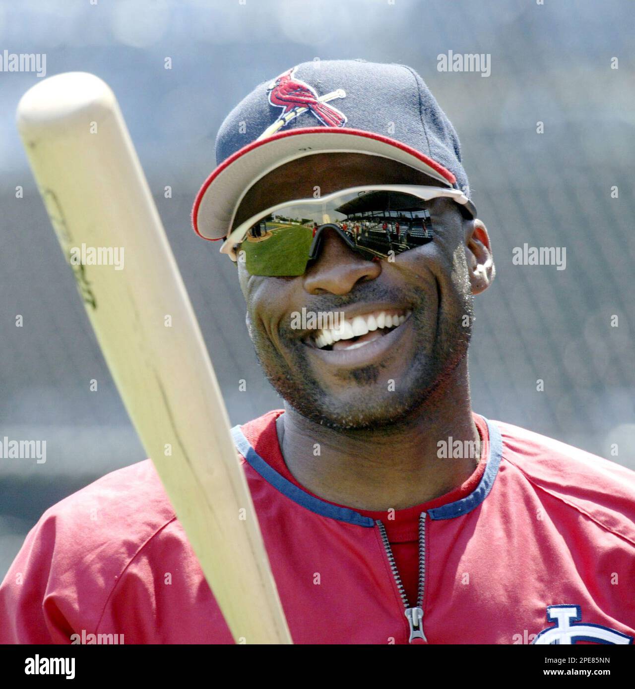 ** FILE ** St. Louis Cardinals Reggie Sanders is shown during spring ...