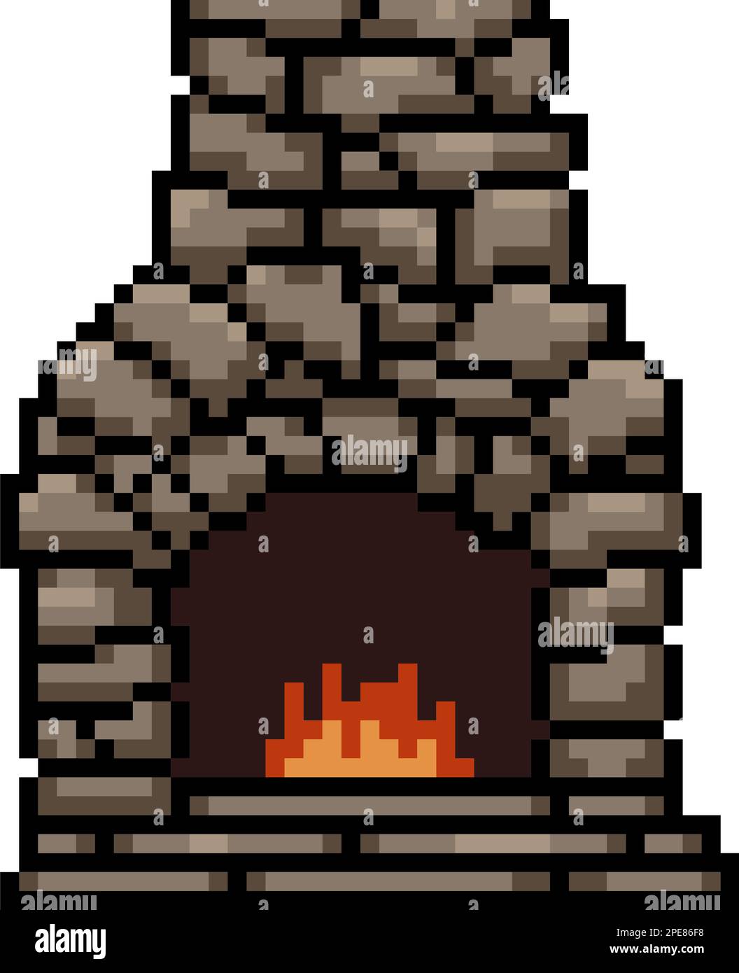 pixel art of old stone chimney Stock Vector Image & Art - Alamy