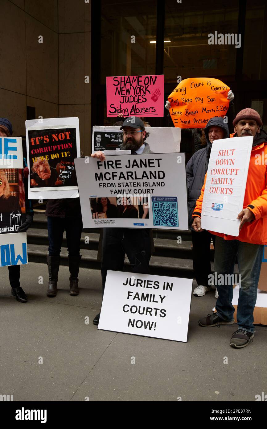 New York, New York, USA. 15th Mar, 2023. Families Civil Liberties Union ...