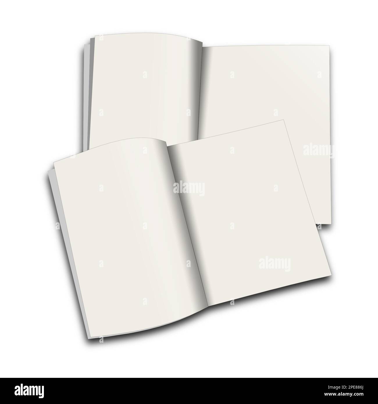 White magazine blank template for presentation layouts and design. 3D ...