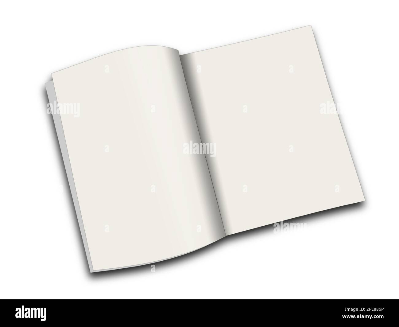 White magazine blank template for presentation layouts and design. 3D ...