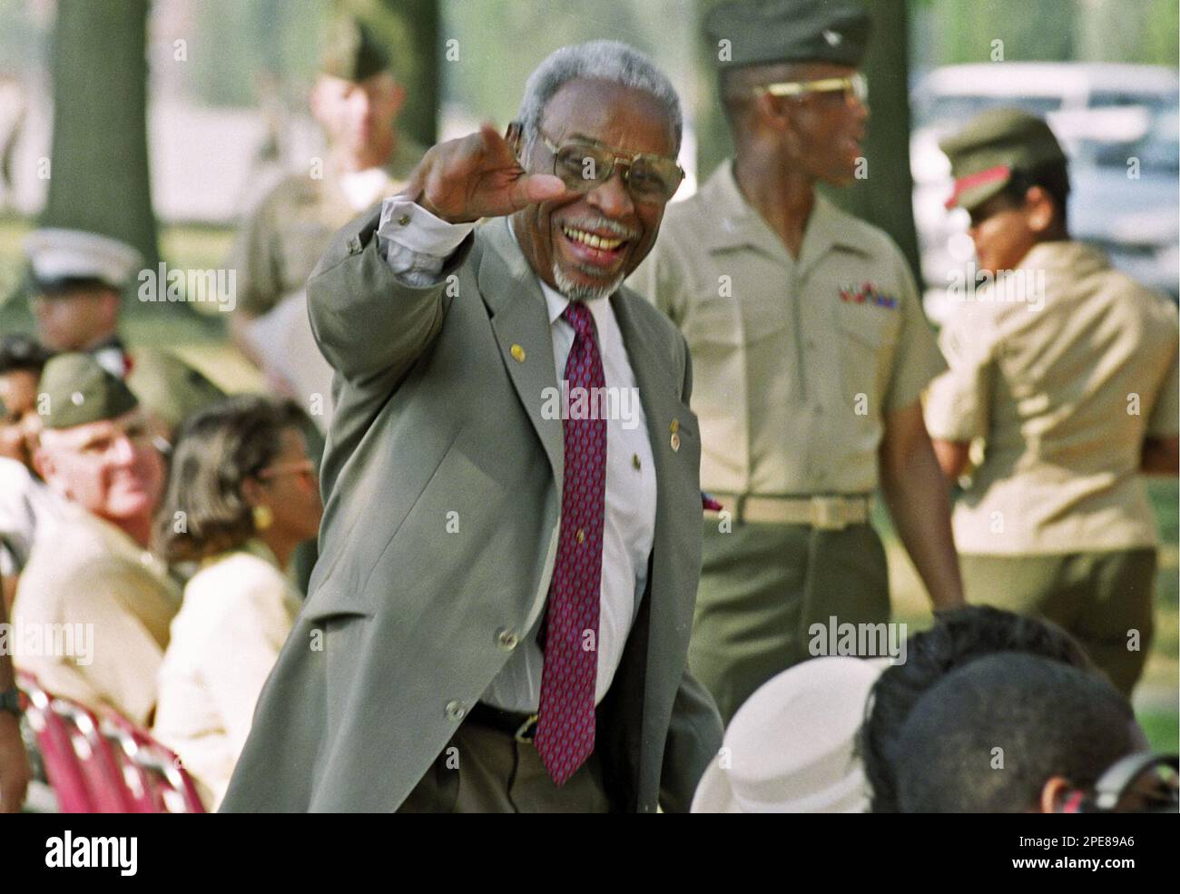 Frederick C. Branch waves on July 9, 1997, as the Marine Corps ...