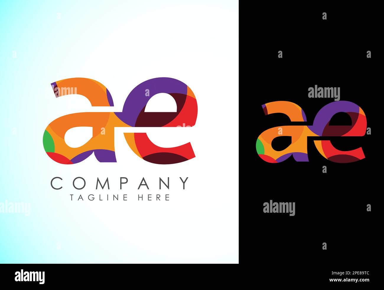 Polygonal Letter A E Logo Design Vector Template. Low Poly Graphic ...