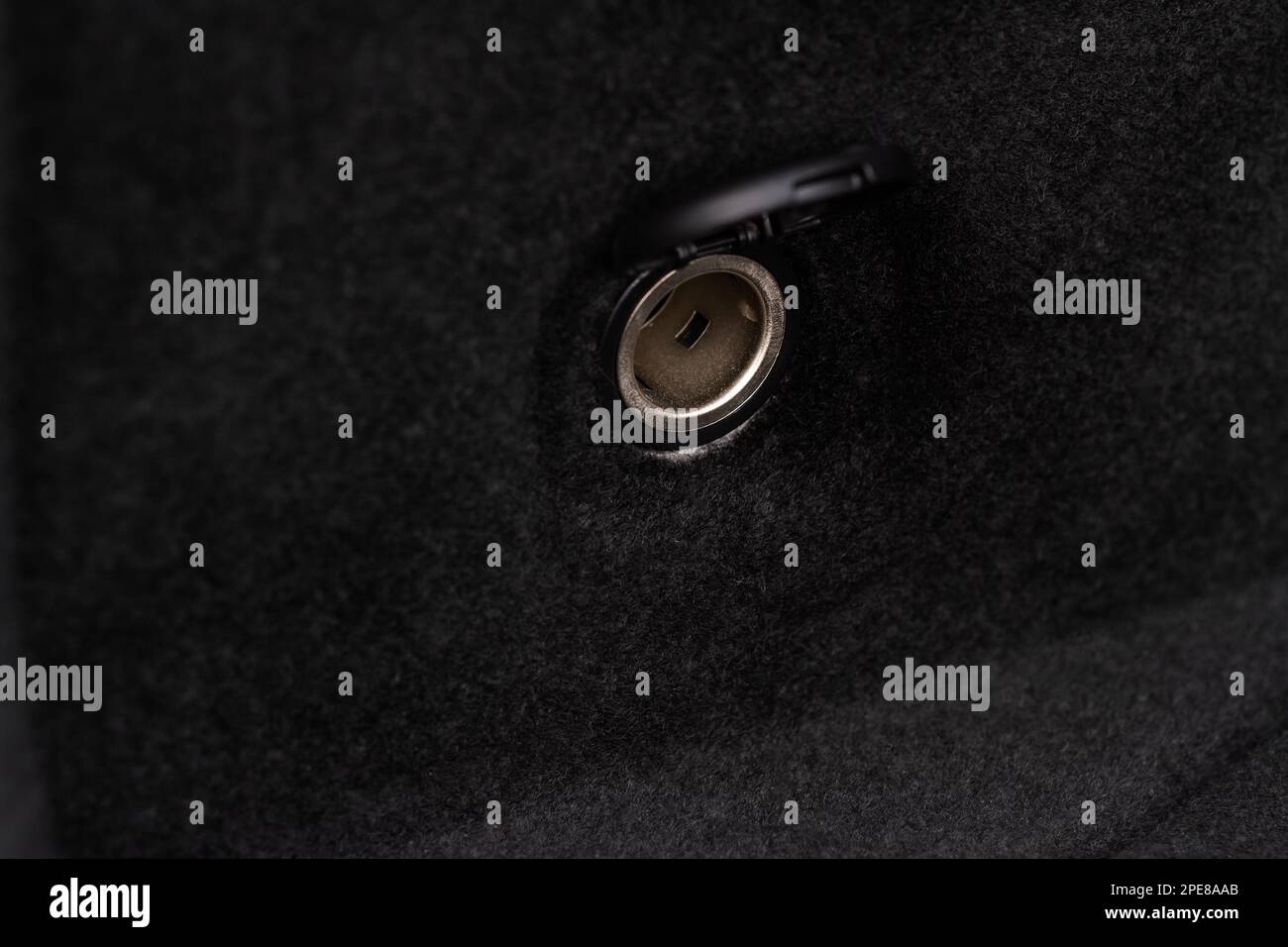 Modern car outlet socket. Opened 12V power outlet socket Stock Photo ...