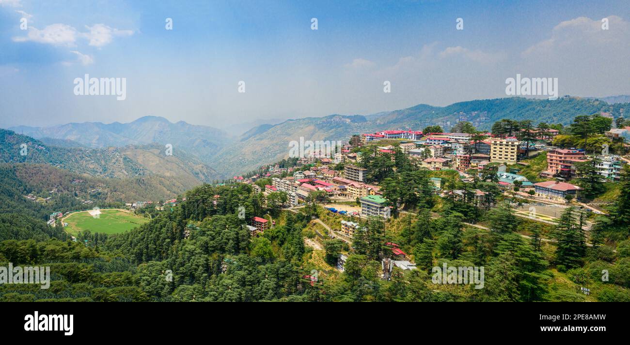 Foothills of the Himalaya Mountain Range around Shimla, capital of the ...