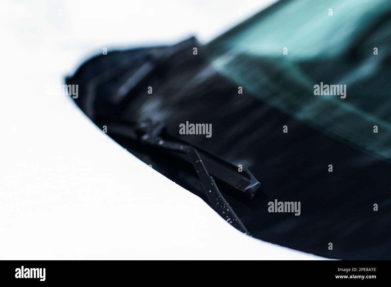 Car windwhield wiper close up. Modern car windshield wiper Stock Photo ...