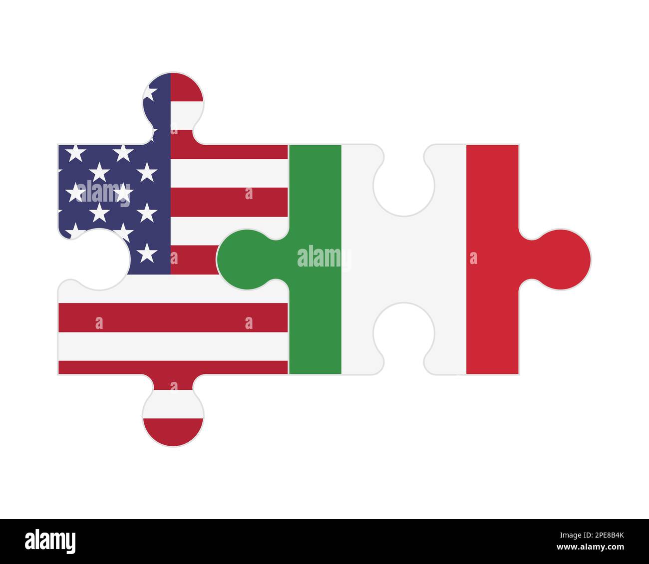 Italian us flag together hi-res stock photography and images - Alamy