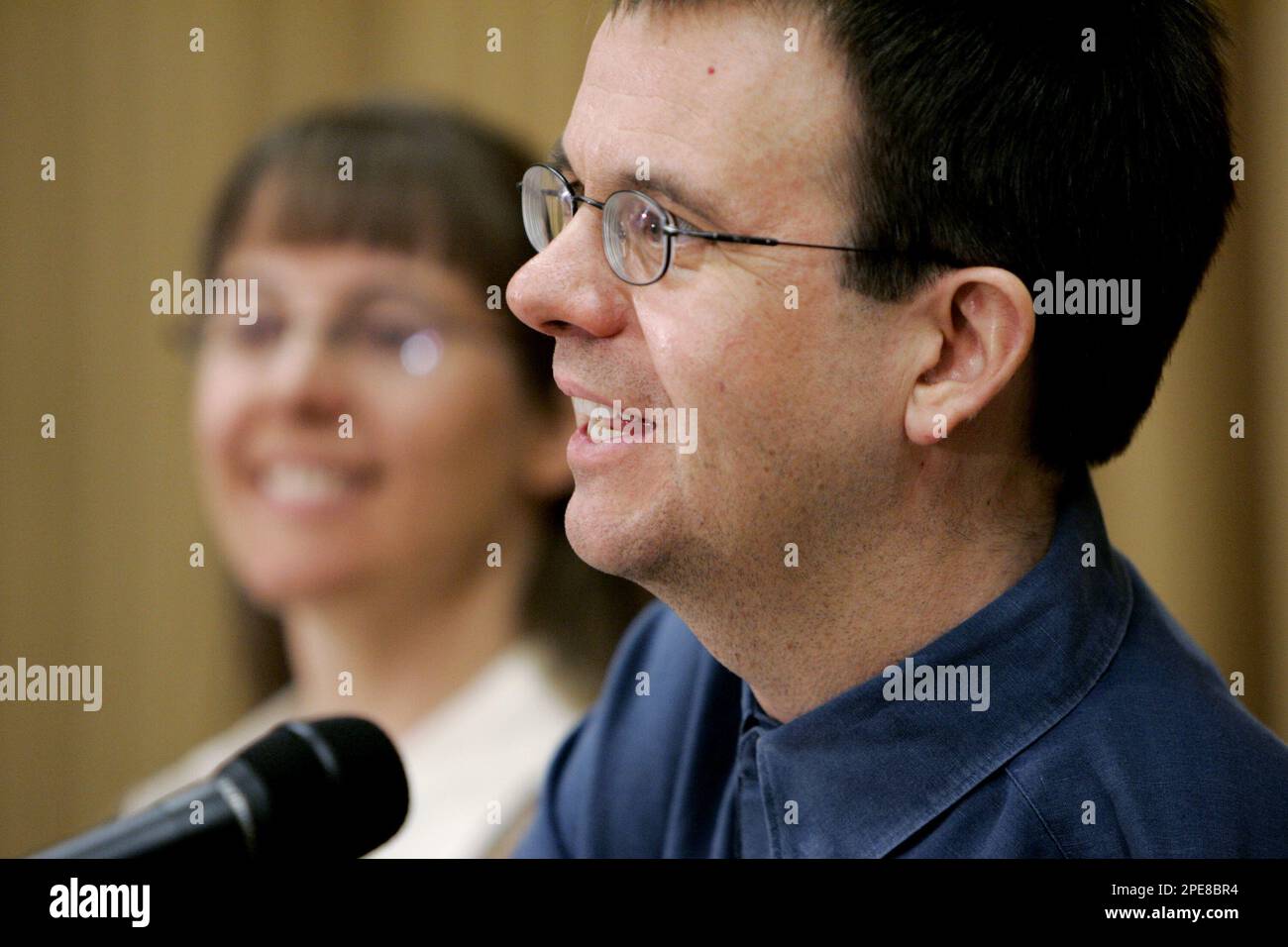 Nobel Prize-winning physicist Eric Cornell, right, with his wife ...