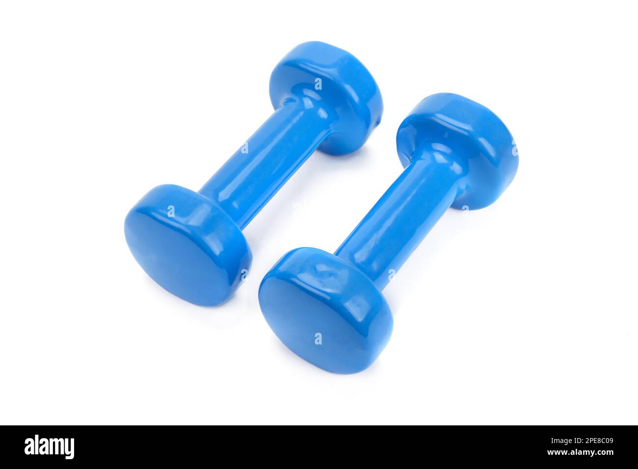 Set of dumbbells isolated on white background Stock Photo - Alamy