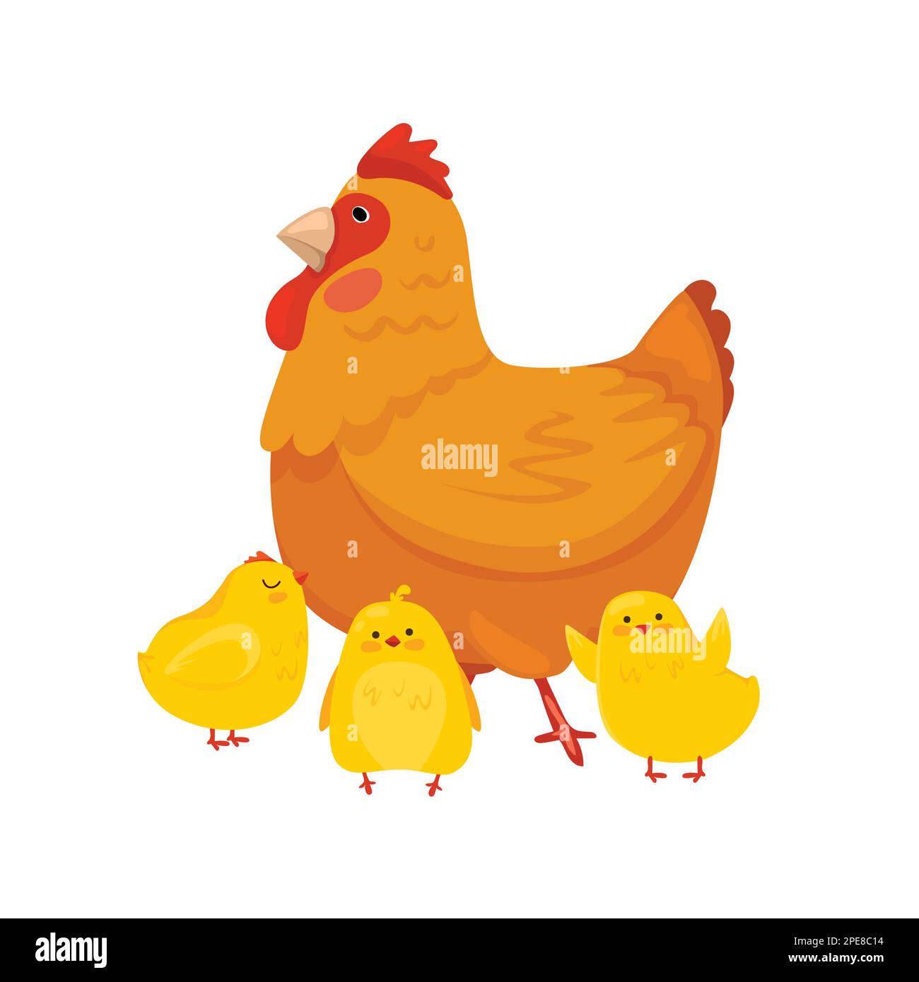 Chicken hen walking Stock Vector Images - Alamy