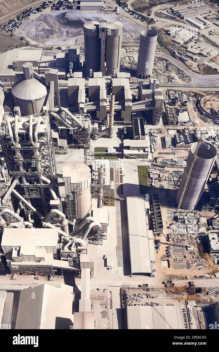 Aerial view of industrial enterprise Stock Photo - Alamy