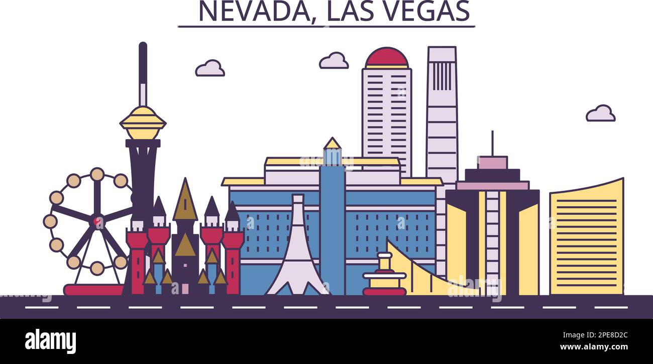 Night view las vegas Stock Vector Images - Alamy