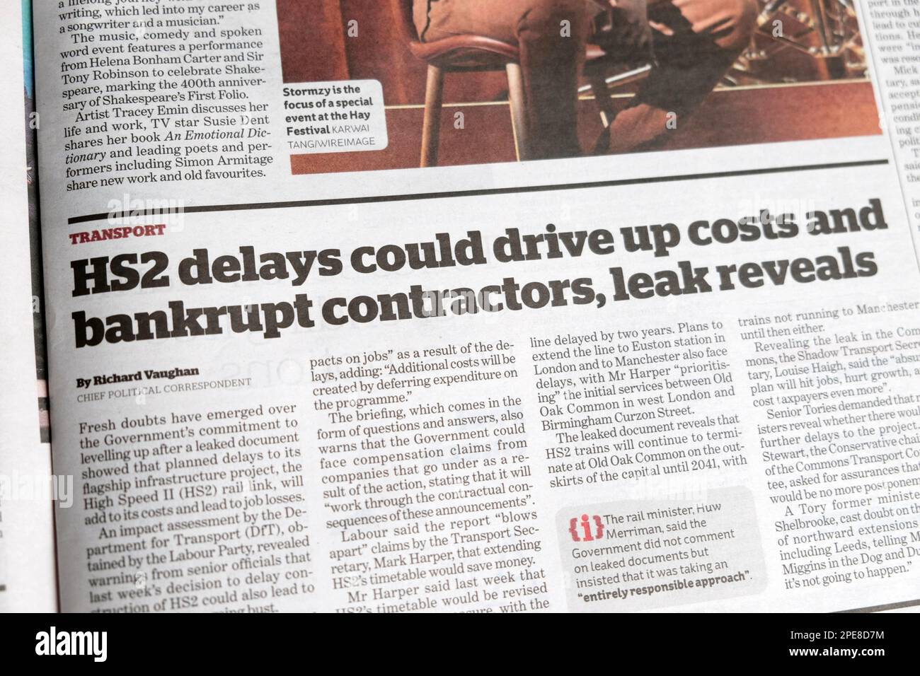 'HS2 delays could drive up costs and bankrupt contractors, leak reveals' Guardian newspaper ...