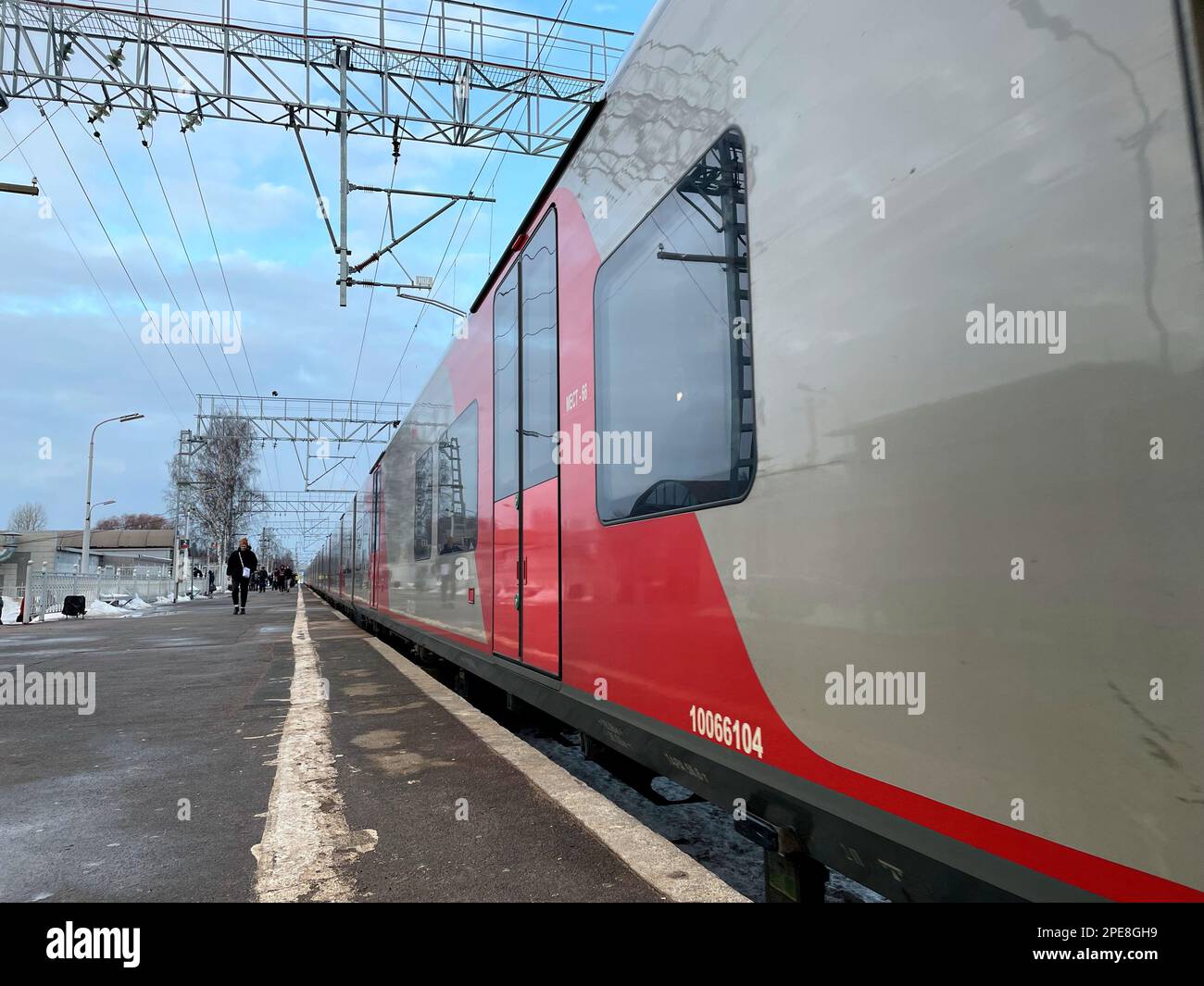 Russian Federation. Saint-Petersburg. March. Russian Railways, Udelnaya ...