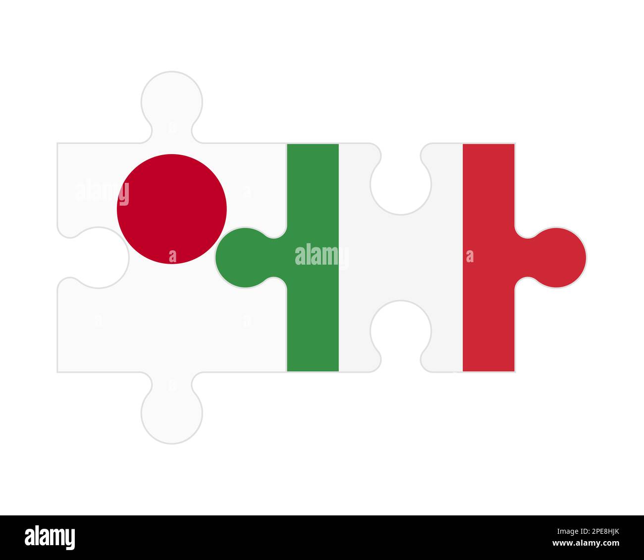 Connected puzzle of flags of Japan and Italy, vector Stock Vector Image ...