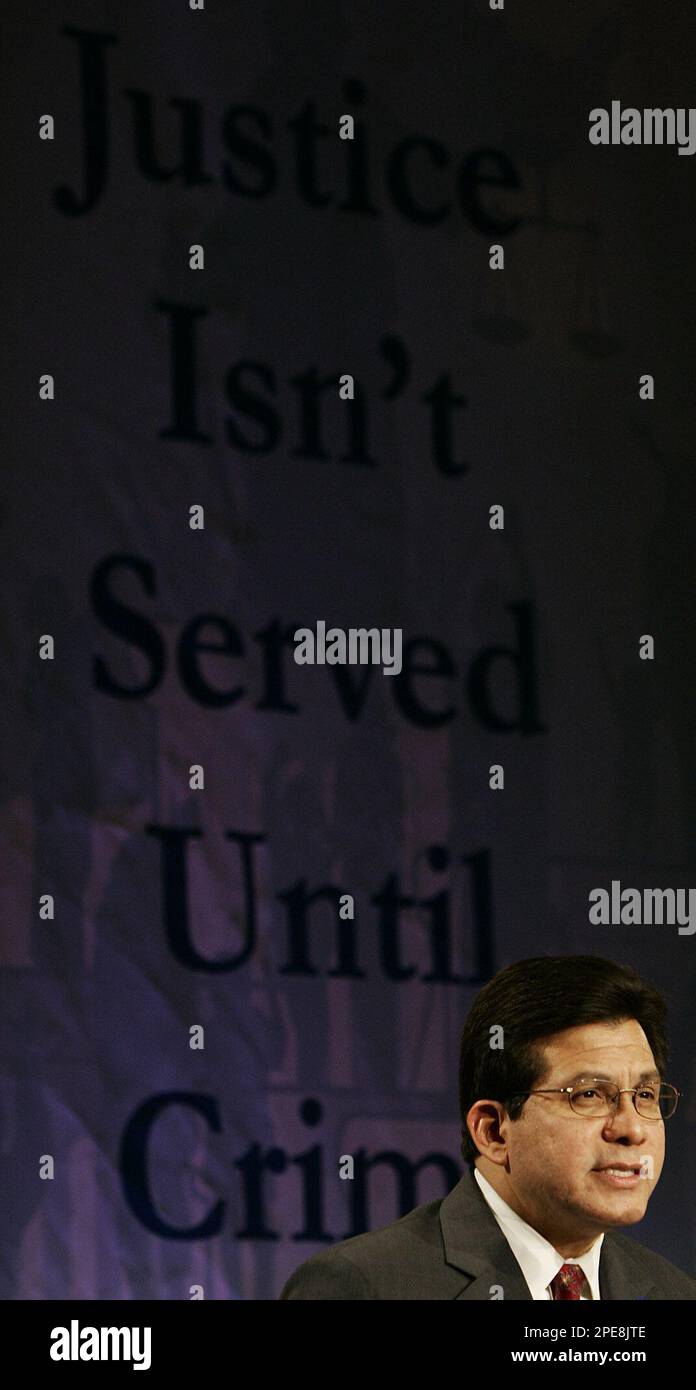 Attorney General Alberto R. Gonzales delivers his remarks at the 2005 ...