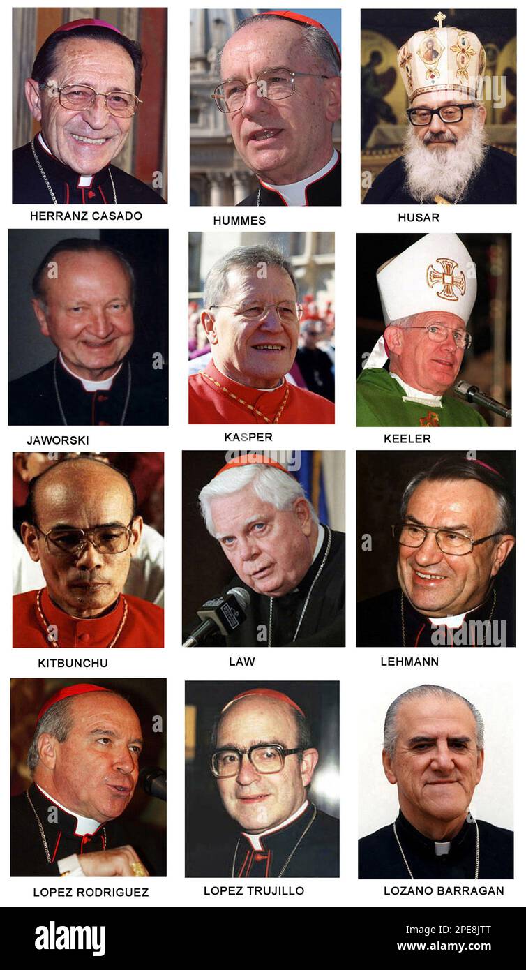 Twelve of the 117 cardinals who will be taking part in the Vatican ...