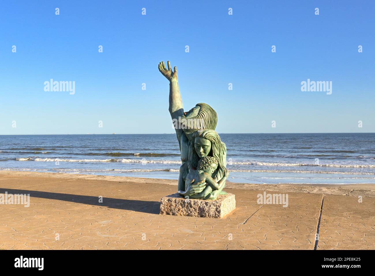 Galveston, Texas, USA - February 2023: Public art memorial sculpture ...