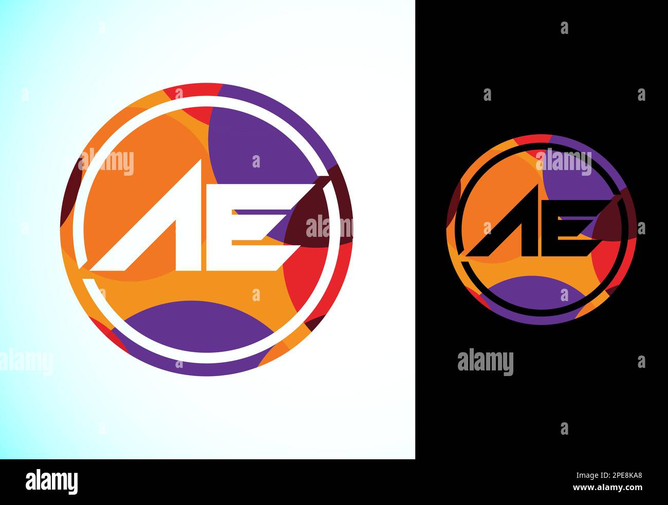 Polygonal Letter A E Logo Design Vector Template. Low Poly Graphic ...