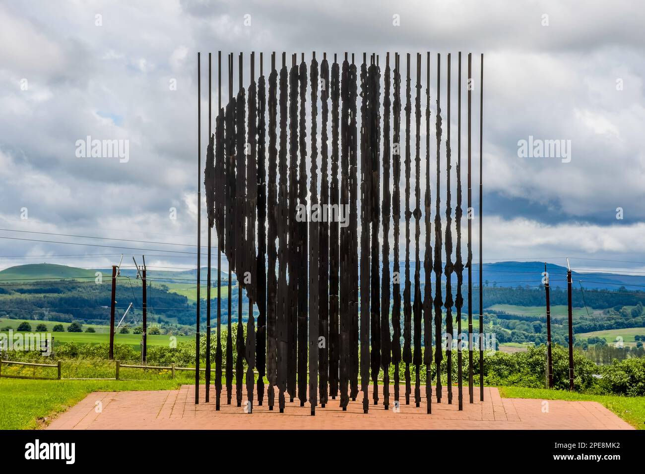 Nelson Mandela capture site , steel statue in Howick midlands KwaZulu ...