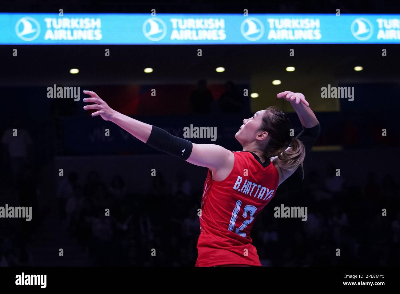 ANKARA, TURKIYE - JUNE 05, 2022: Bamrungsuk Hattaya serves during ...