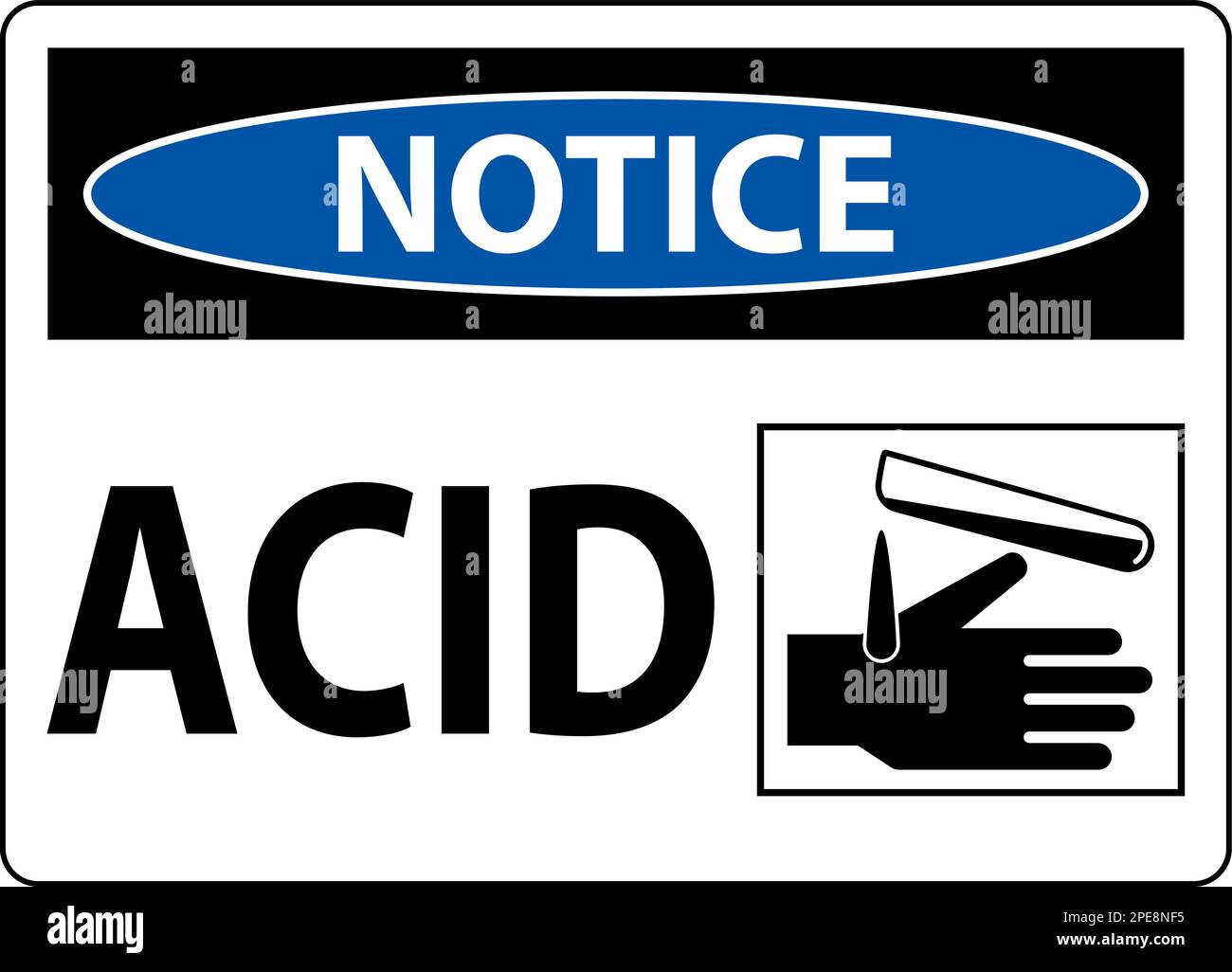 Notice Acid Sign On White Background Stock Vector Image & Art - Alamy