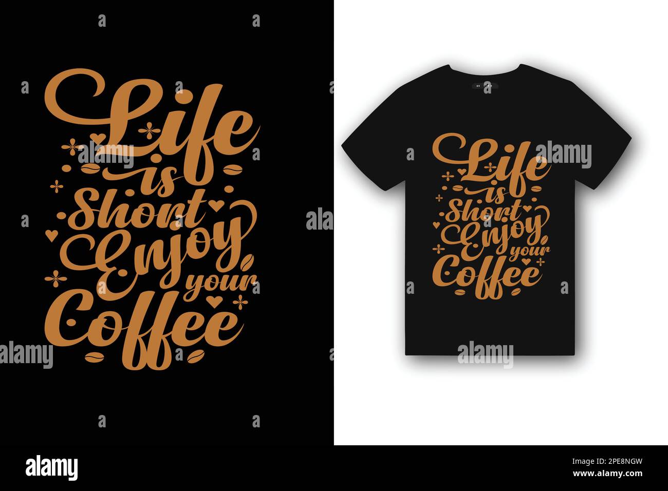 Coffee Typography t-shirt design Stock Vector Image & Art - Alamy