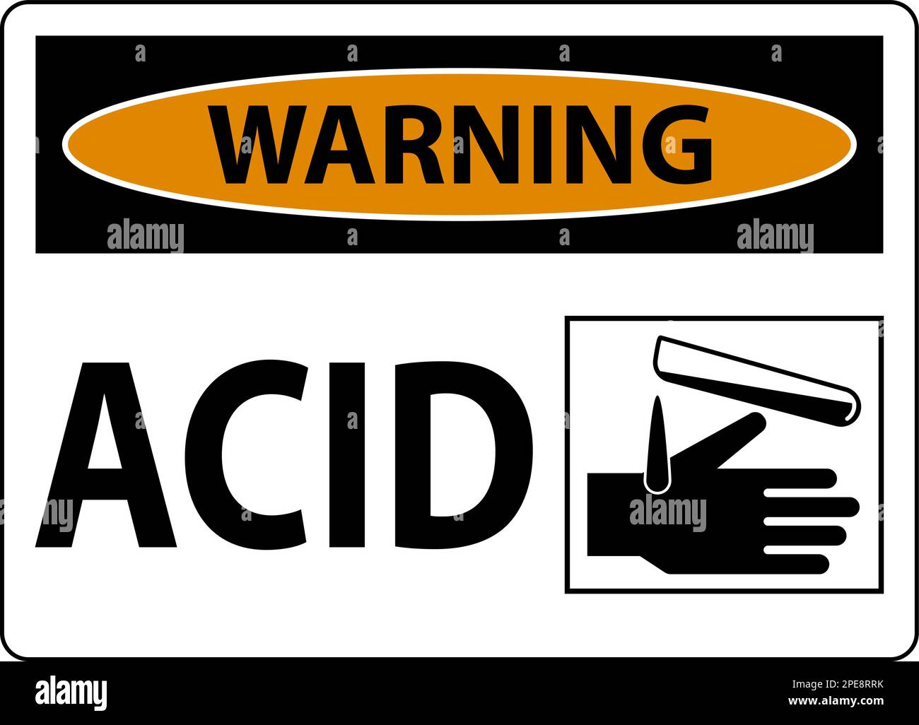 Warning sign acid danger illustration hi-res stock photography and ...