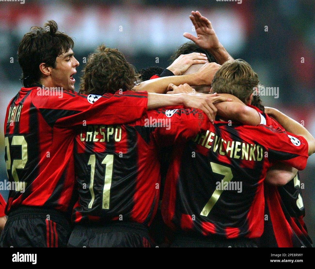 AC Milan defender Jaap Stam, of the Netherlands, covered by his ...