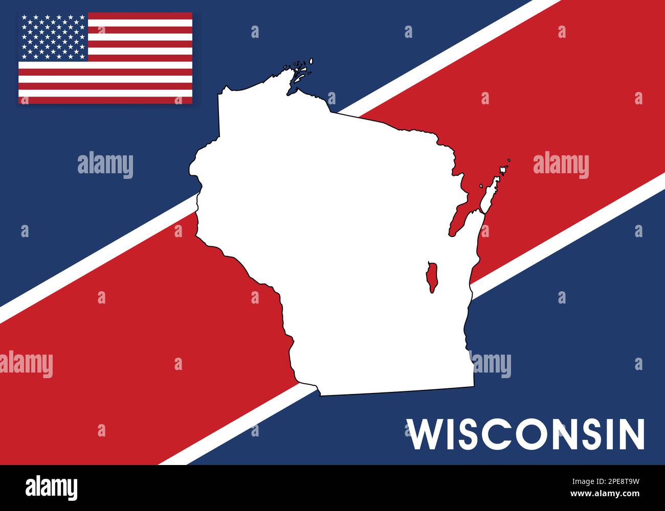 USA, United States of America Map vector template. white color map on ...