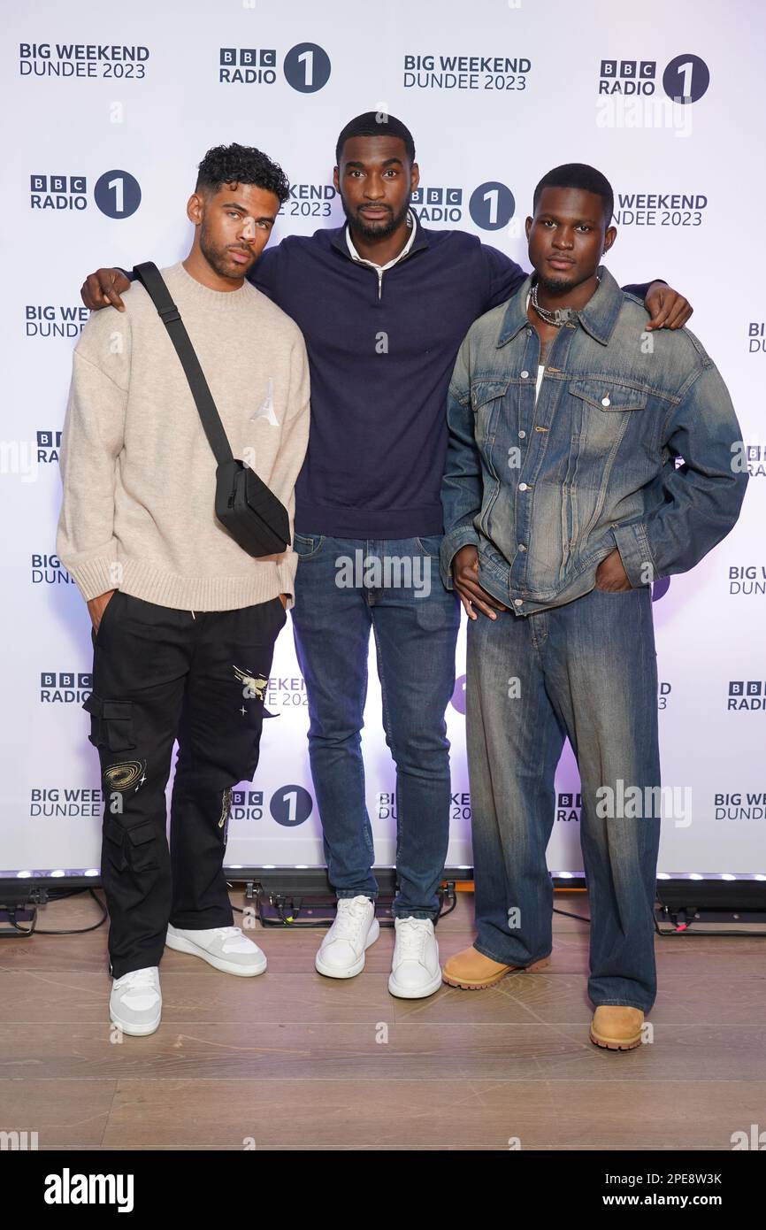 (left to right) Maxwell Samuda, Jordan Odofin and Martin Akinola attend ...