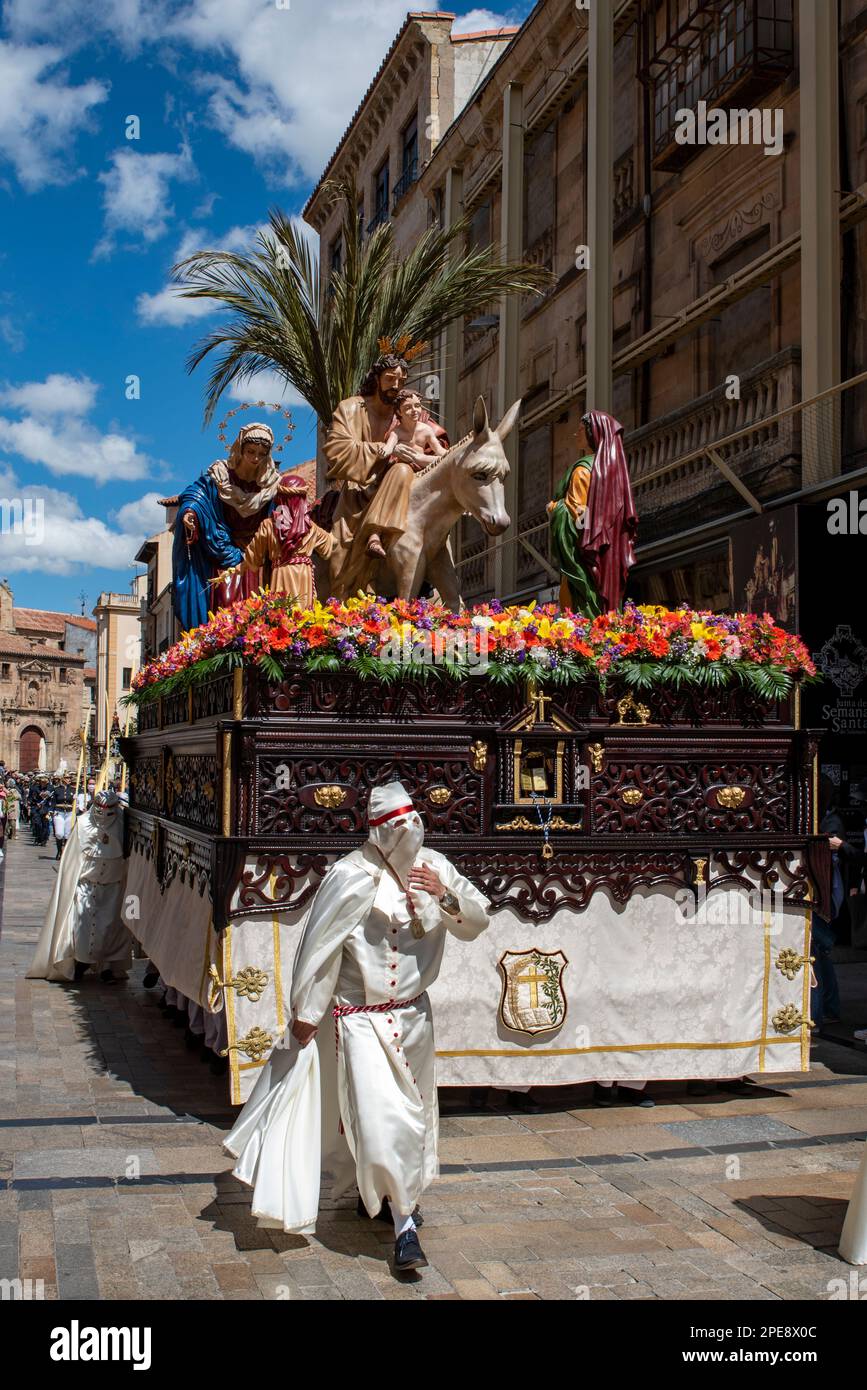 Holy Week procession La Borriquita, on Palm Sunday in Salamanca, Spain ...
