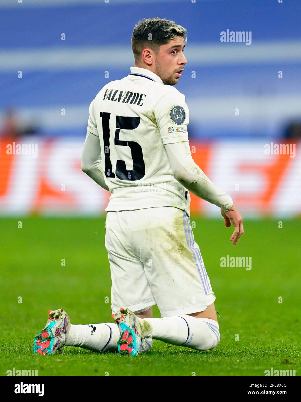 Madrid, Spain. 15th Mar, 2023. Fede Valverde of Real Madrid during the ...