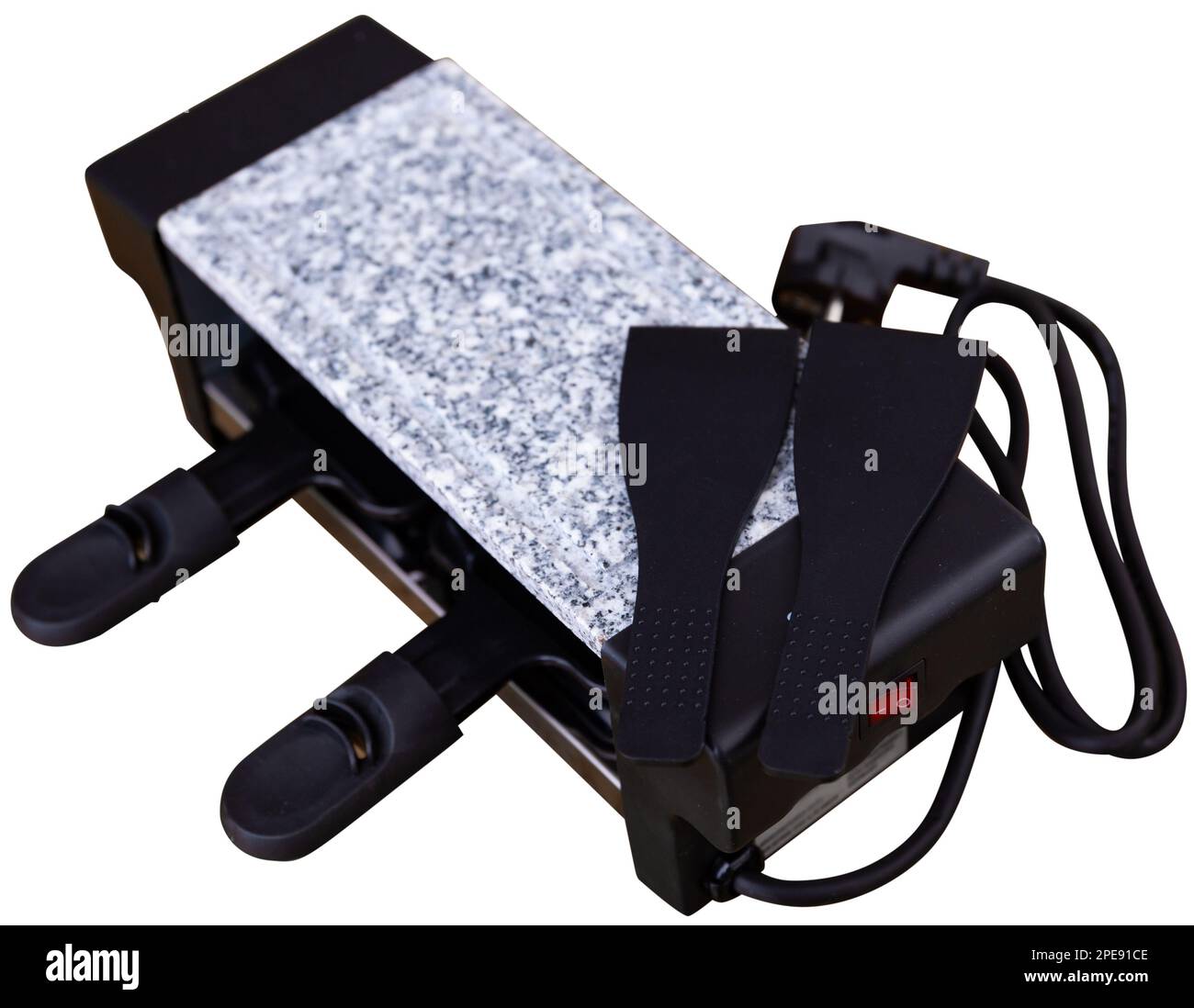 Table-top grill involved in serving swiss dish of raclette Stock Photo ...