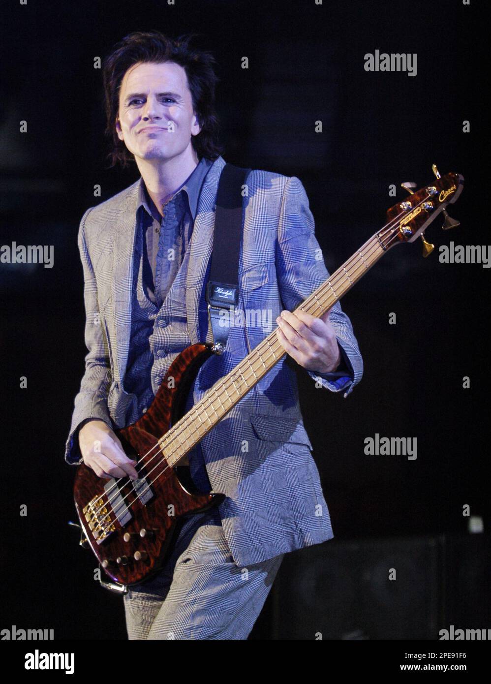 Duran Duran member John Taylor performs Sunday, Arpril 3, 2005, at the Mohegan Sun Arena in ...
