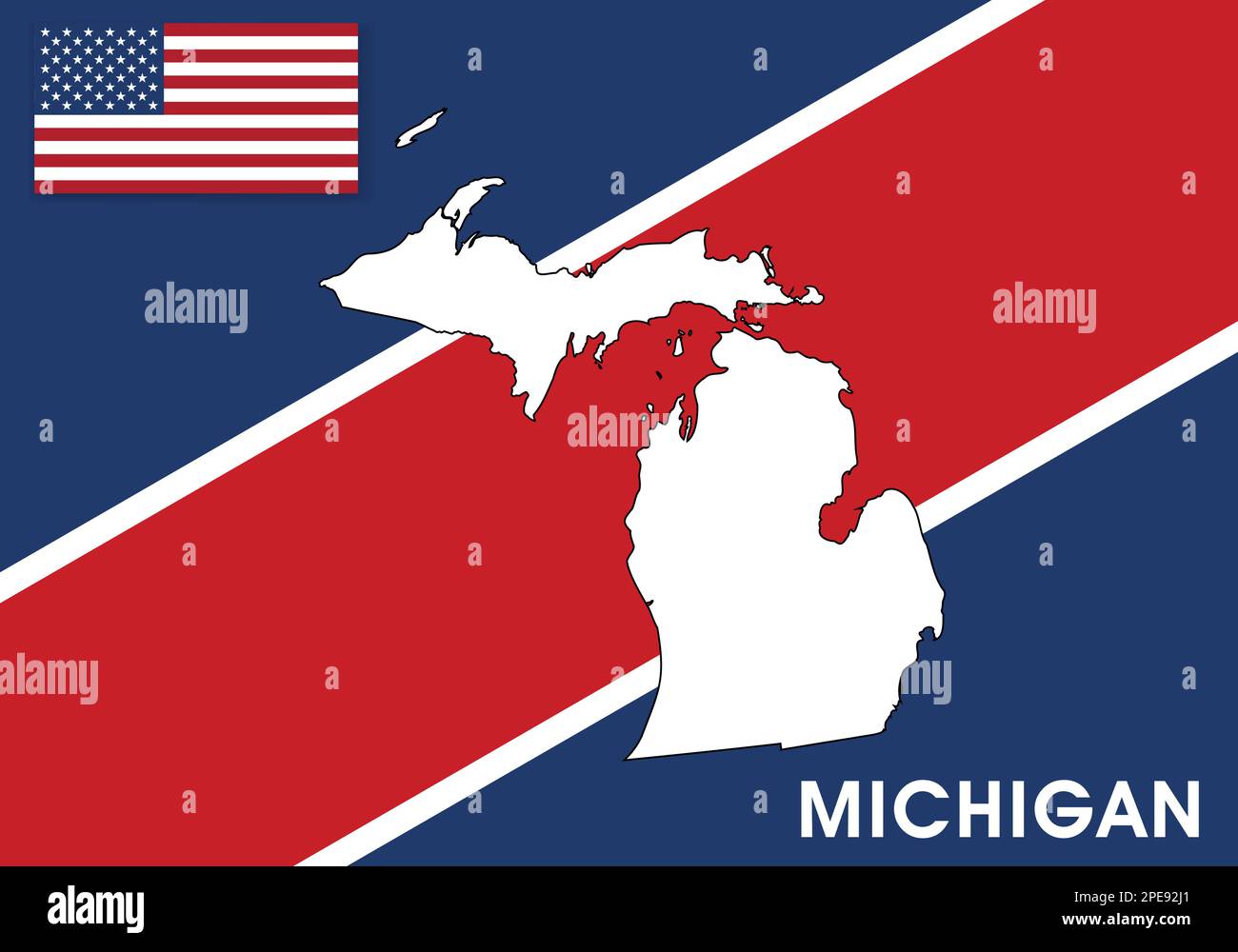 USA, United States of America Map vector template. white color map on ...